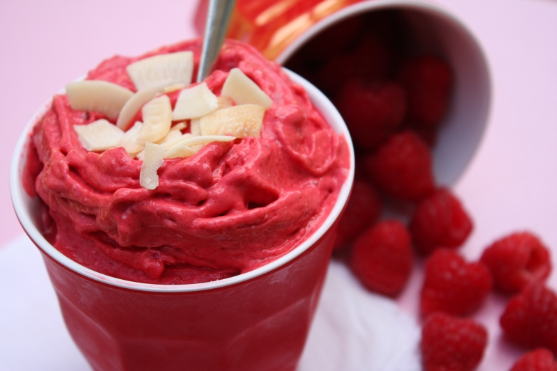 Instant raspberry gelato – Simple food