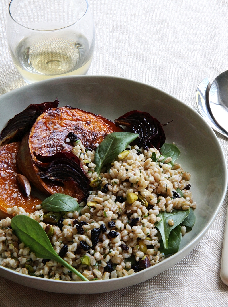 Maple roasted pumpkin with farro – Simple food